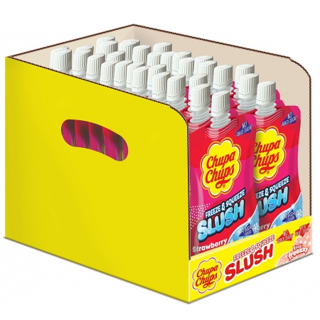 CHUPA CHUPS FRAISE SLUSH ICE POUCHES 250 ML